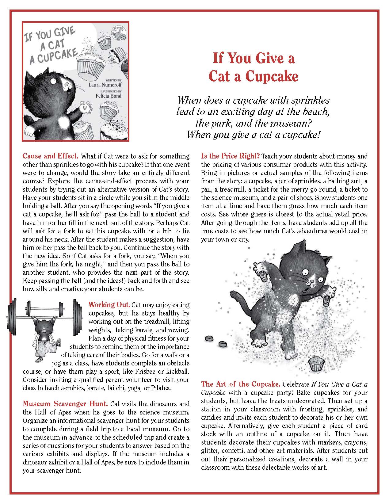 If You Give A Cat a Cupcake Teaching Guide