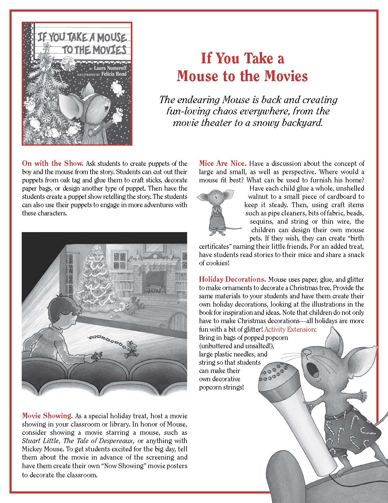 If You Take a Mouse to the Movies Teaching Guide