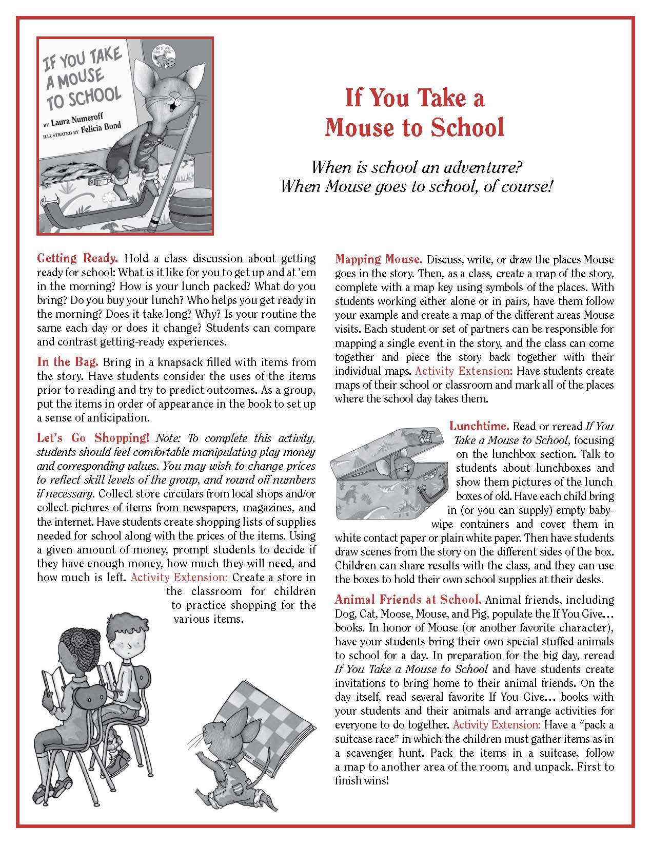 If You Take a Mouse To School Teaching Guide
